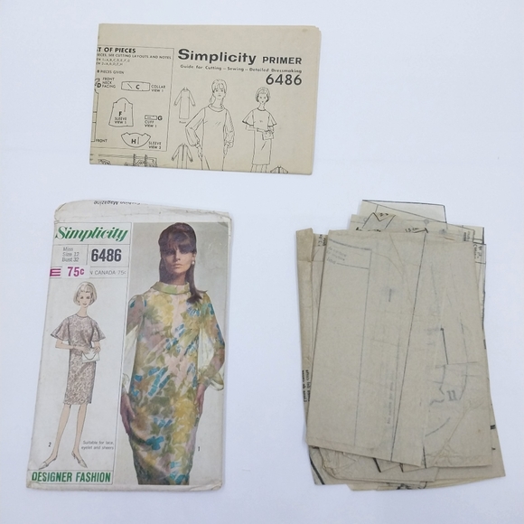 Vintage | Dresses | Vintage 96s Simplicity 6643 6486 Sewing Pattern 2 ...